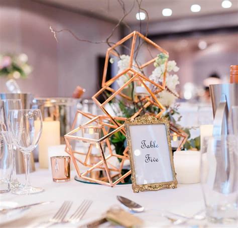 Cube Stack Centrepiece Copper 43cmH D PLUS D Events