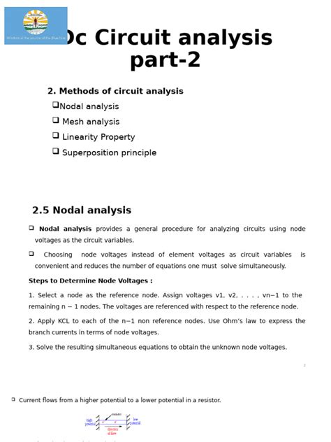 Dc Circuit Analysis Part 2 Pdf Electrical Network Network Analysis Electrical Circuits