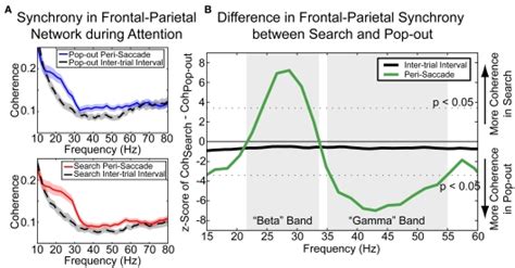 A Synchrony Between Frontal And Parietal Cortex During Visual Pop Out