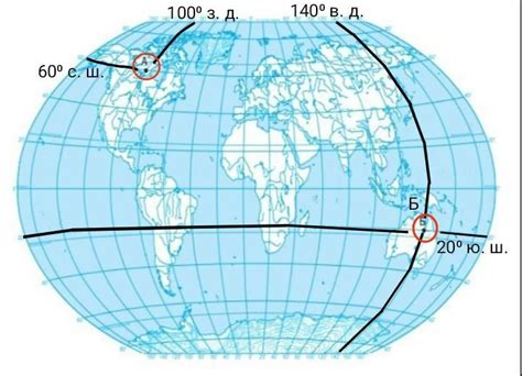 17 Визнач за контурною картою світу географiчнi координати точок А і Б Точка А Точка Бможна