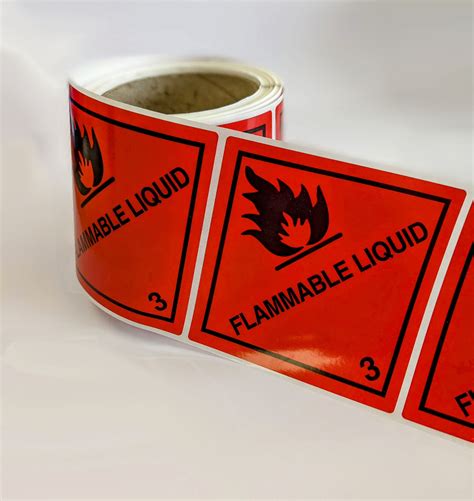 Class 3 Labels For Flammable Liquid Label £900 Free Shipping