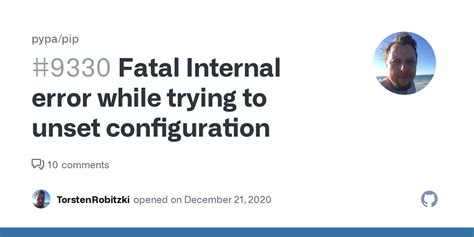 Fatal Internal Error While Trying To Unset Configuration · Issue 9330