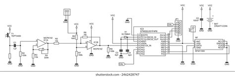 Schematic Diagram Electronic Devicevector Drawing Electrical Stock