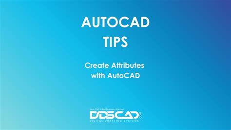 Video Ddscad Digital Drafting Systems Inc On Linkedin Create Attributes With Autocad Part 2