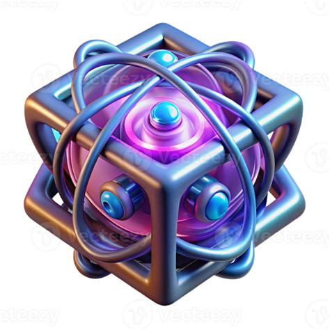 Stunning Artistic A Quantum Computer Core With Glowing Energy Swirling