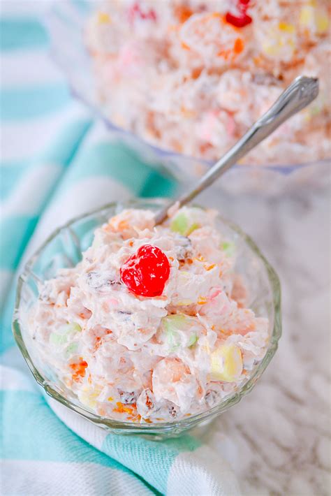 Deliciously Yummy And Classic Ambrosia Salad The Salty Pot