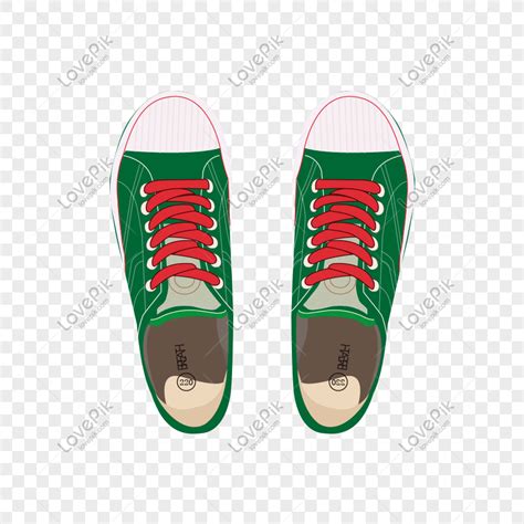 녹색 만화 손으로 그린 헝겊 신발 무료 일러스트 레이션 Png 일러스트 무료 다운로드 Lovepik