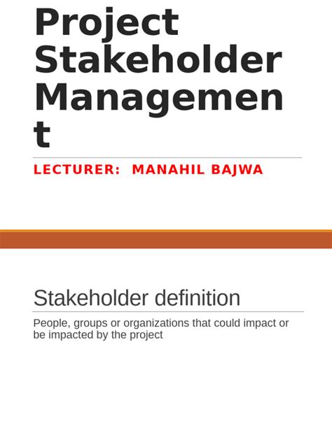 Effective Project Stakeholder Management Pdf Creative Commons
