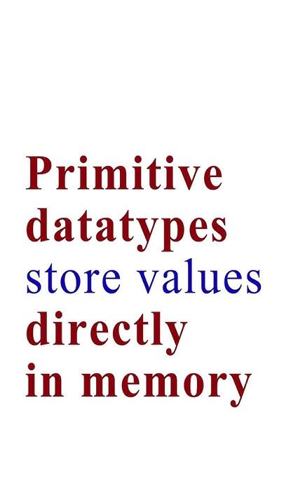 what is the difference between primitive datatypes and non primitive