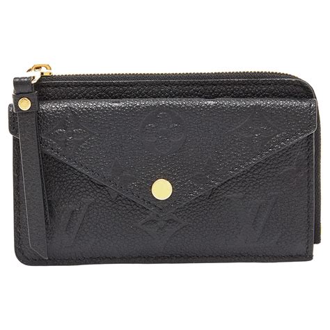 Louis Vuitton Black Monogram Empreinte Leather Recto Verso Card Holder