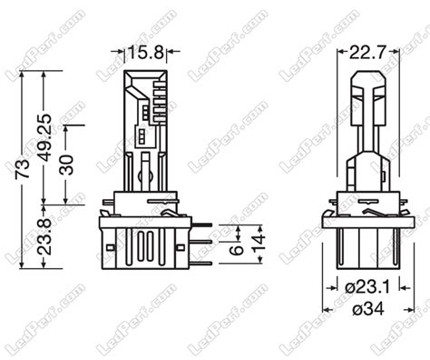 2x Osram Easy 6500k H15 Led Bulbs Plug And Play
