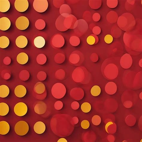 Premium Ai Image Red Background With A Pattern Of Red And Yellow Circles