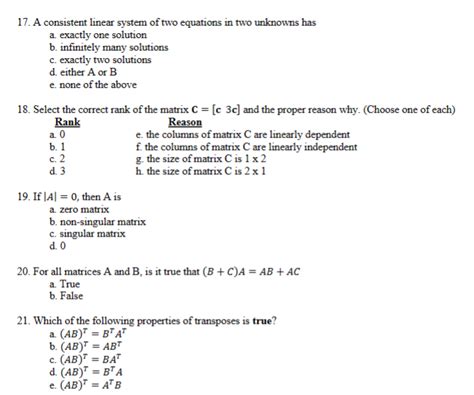 Solved A Consistent Linear System Of Two Equations In Chegg