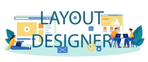 Premium Vector Layout Designer Typographic Header Web Development
