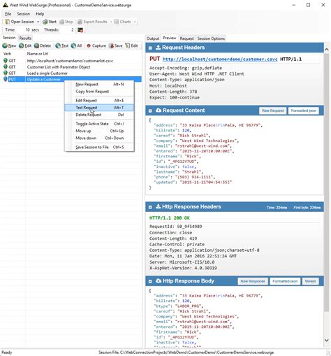 Step 2 Check Out The Rest Service West Wind Web Connection