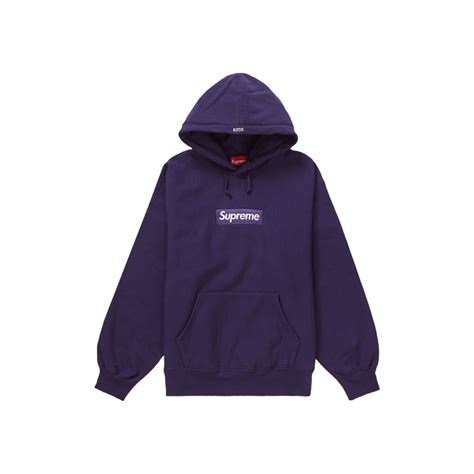 슈프림 박스로고 후드 스웨트셔츠 다크 퍼플 23fw Supreme Kream