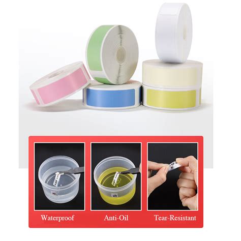 Niimbot D11 라벨 프린터 용지 슈퍼마켓 가격 열 라벨 스티커 방수 오일 찢어짐 방지 순수 색상 열 종이