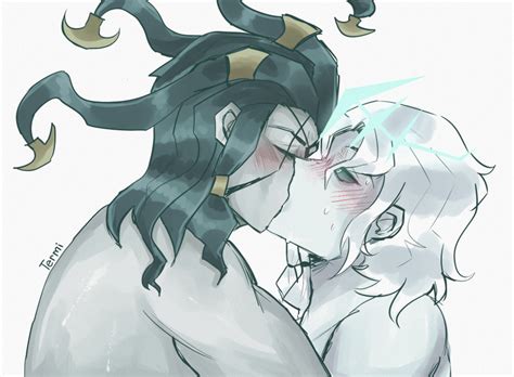 Rule 34 Black Hair Blush Blush Lines Closed Eyes Dark Hair Dark Sclera Digital Media Artwork