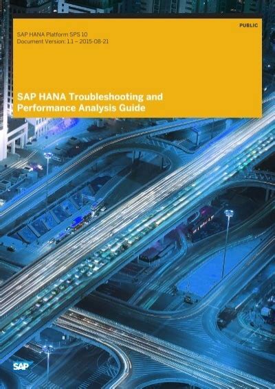 Sap Hana Troubleshooting And Performance Analysis Guide