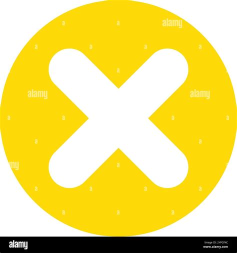 Yellow Multiplication Sign Multiply Icon Mathematical Icon Cross Sign Round Button