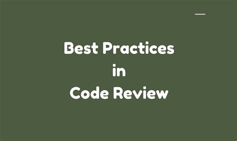 Code Reviews Best Practices For Impactful Code Reviews By Ramdhas Dec 2023 Medium