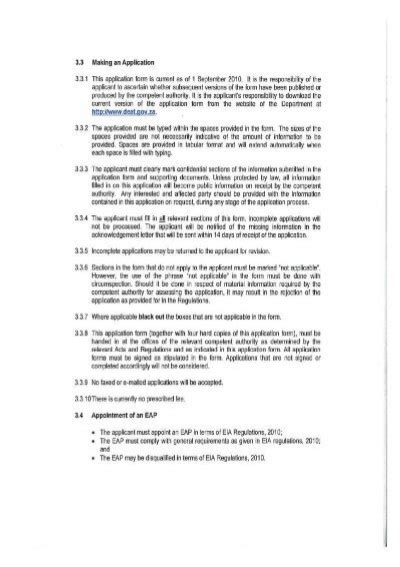 Appendix B Integrated Eia Application Form Eap Declaration