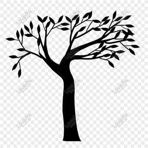 큰 나무 실루엣 Png 일러스트 무료 다운로드 Lovepik