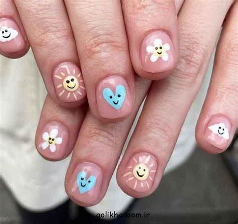 این مدل ناخن بچه گانه جدید 2024 که طرح های بانمک کیوت خوشگل فانتزی داره