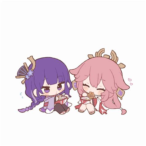 Raiden Shogun And Yae Miko Genshin Impact Drawn By Yuita Kun Danbooru