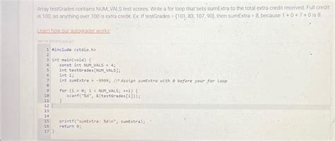 solved array restgrades contains num vals test scores write