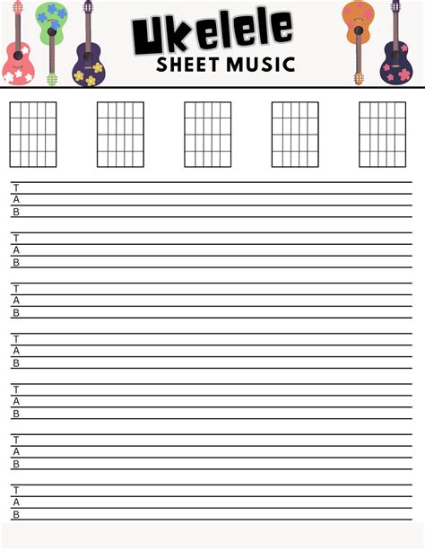 Ukele Basic Chords And Sheet Music Etsy