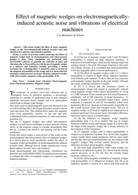 Pdf Effect Of Magnetic Wedges On Electromagnetically Induced Acoustic