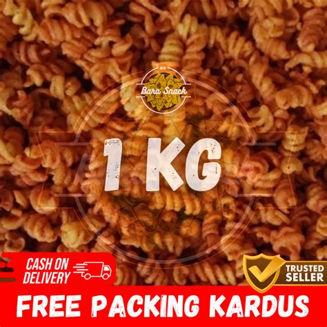 [1kg] Spicy Spiral Macroni Orange Leaf Viral Threaded Macroni Snack Snack Snack K Shopee