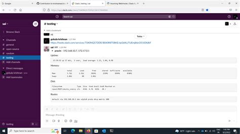 twin sai techie linux monitoring using slack