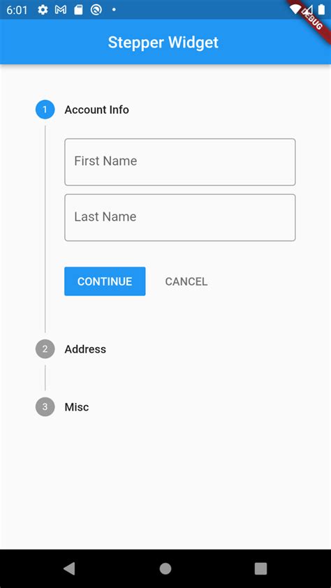 Creating A Multi Step Form In Flutter Using The Stepper Widget Logrocket Blog