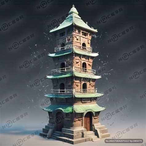 Ai创作图广胜寺飞虹塔为一座八角形十三级楼阁式琉璃砖塔 通高47米 塔矗立于上寺山门以里 垂花门与砖砌透花围墙围护的塔院之中 整塔青砖砌筑 各
