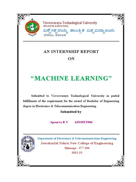 internship report pdf machine learning artificial intelligence