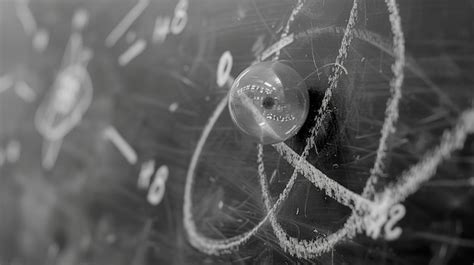 Quantum Physics Operations And Formulas Handwritten On Blackboard For Educational Reference