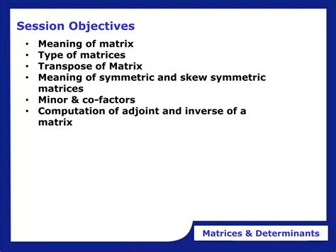 Chp 1 Matrices Determinants1 Ppt
