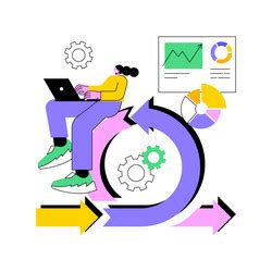 Agile Project Management Abstract Concept Vector Image