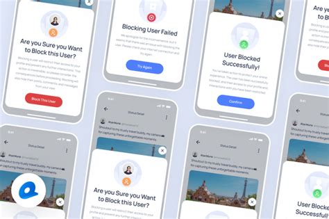 Trion Blocking A User App Ui Ux And Ui Kits Ft Social And Status Envato