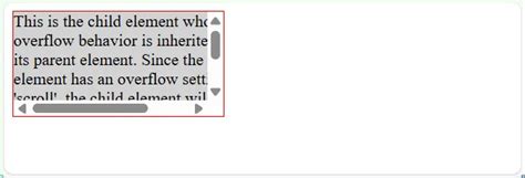 Свойство Css Overflow с примером