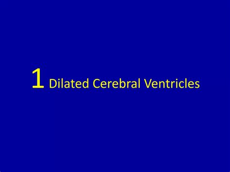 1 Dilated Cerebral Ventricles Radiology Pptx