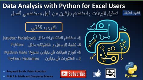 Data Analysis With Python 2 تحليل البيانات باستخدام بايثون Youtube