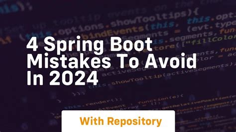 4 spring boot mistakes to avoid in 2024 youtube