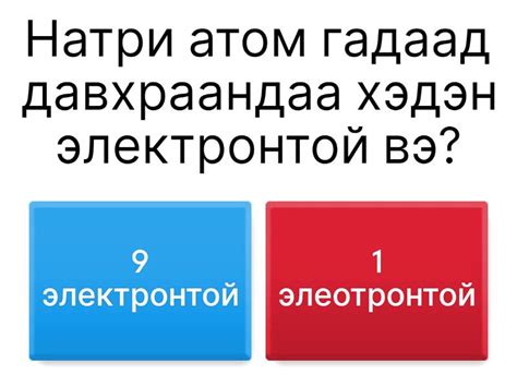 Химийн элементийн шинж чанар Quiz