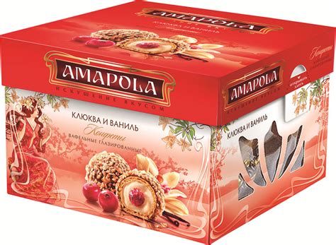 Характеристики Конфеты Амапола "Клюква и ваниль", 100 г, подробное ...