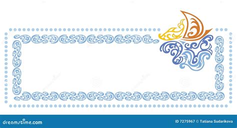 Sea Frame Stock Vector Illustration Of Decorative Abstract 7275967