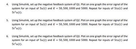 4 Using Simulink Set Up The Negative Feedback Chegg Com