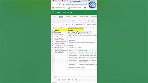 Excelshort83 Extract Initials From Names In Excel Youtube
